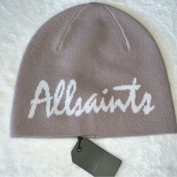 All Saints | Accessories | Nwt All Saints Logo Jacquard Beanie | Poshmark
